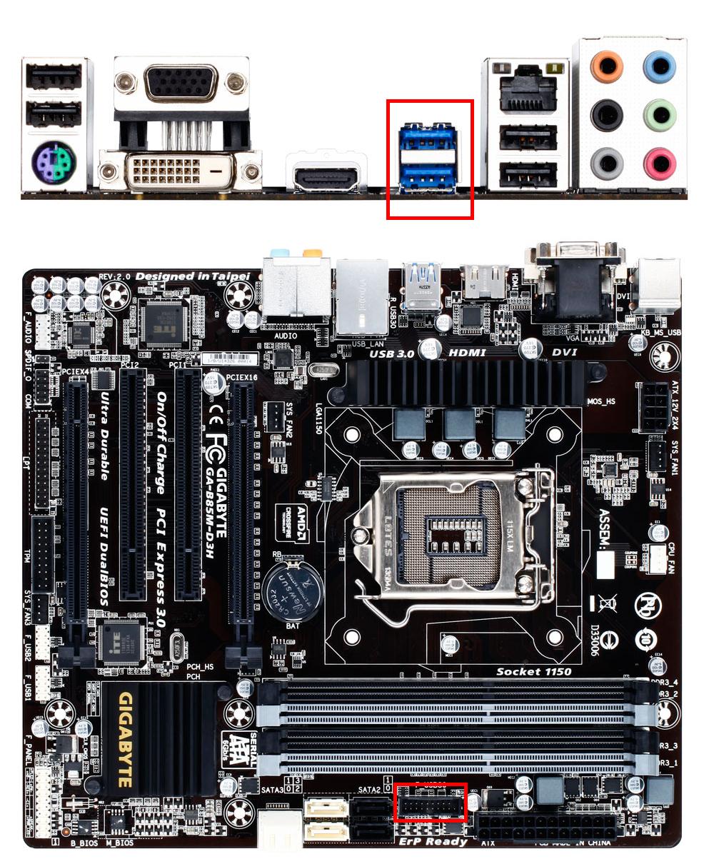 技嘉B85M-D3H的那一个usb3.0/2.0接口在哪-ZOL问答